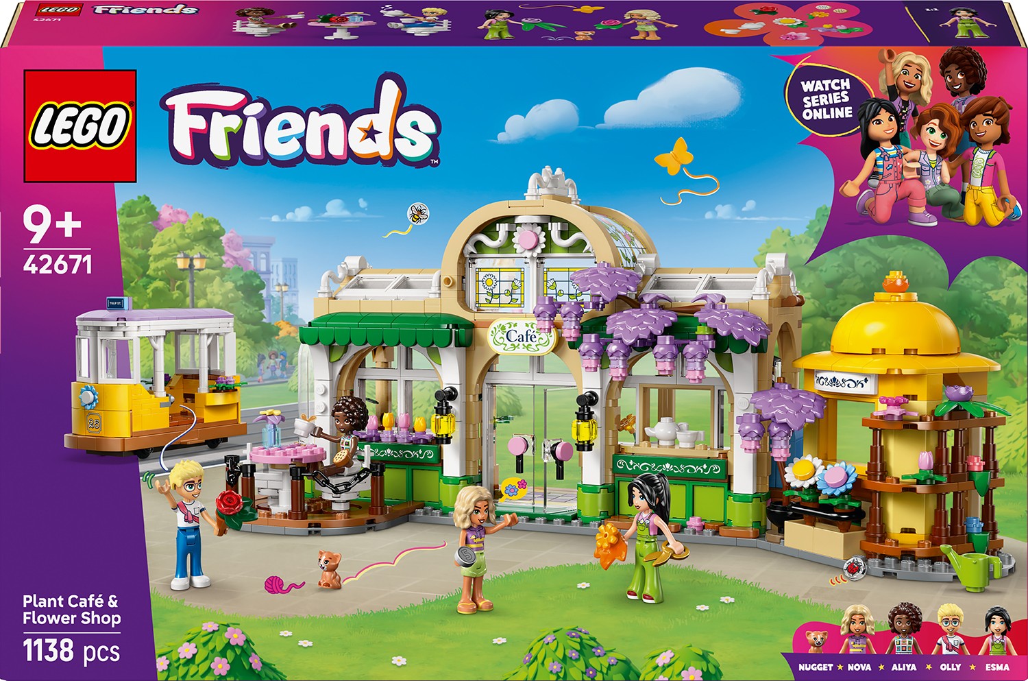 Конструктор LEGO Friends - Градинско кафене и магазин за цветя (42671 ...