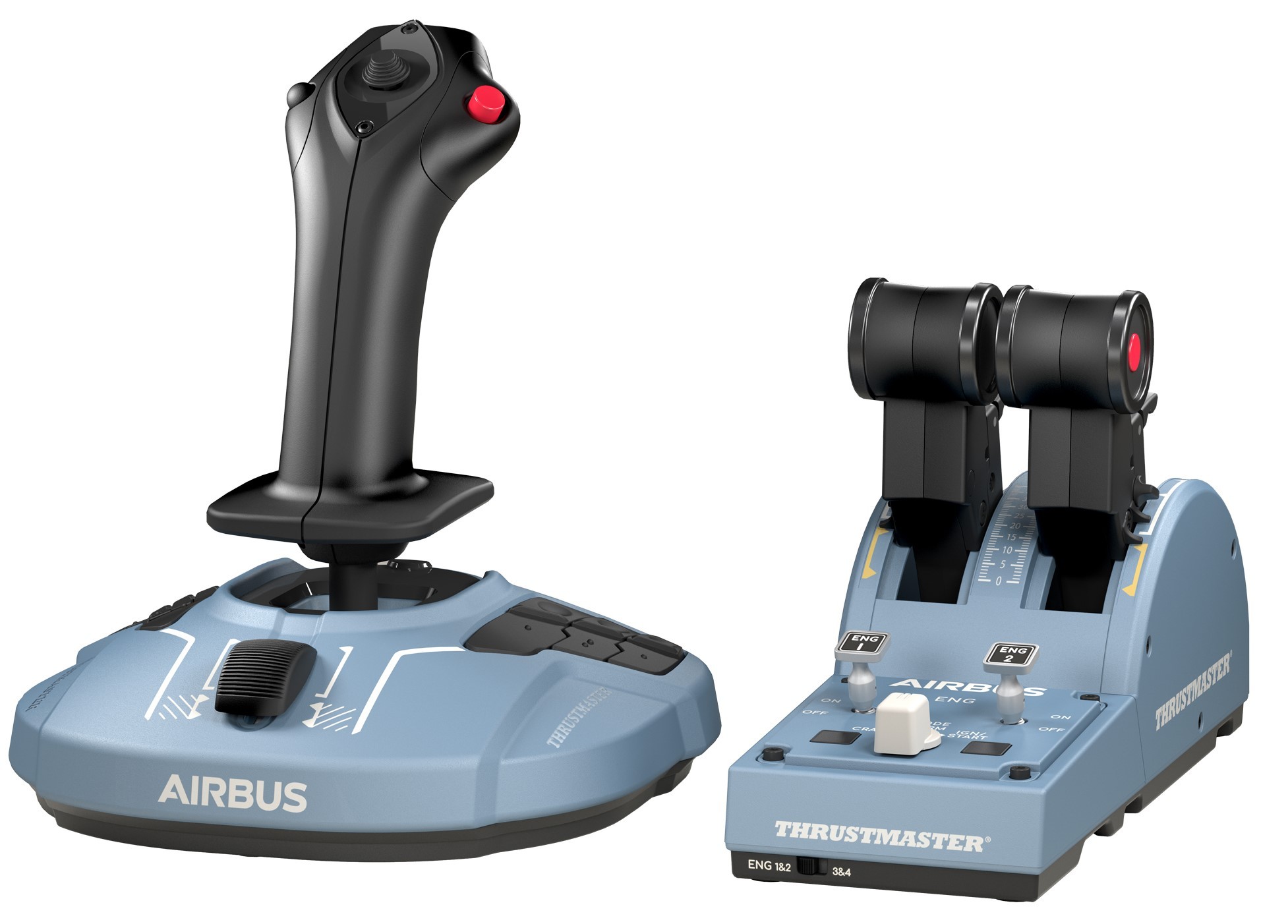 Комплект Thrustmaster - TCA Officer Airbus Edition, PC, син | Ozone.bg