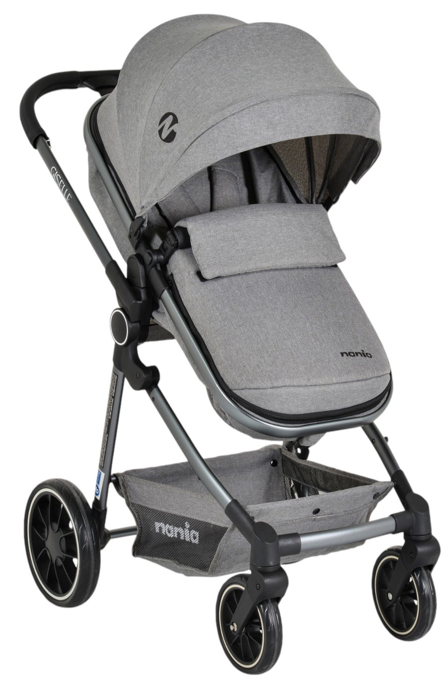 Комбинирана бебешка количка Moni - Giselle, сива | Добра цена | Ozone.bg