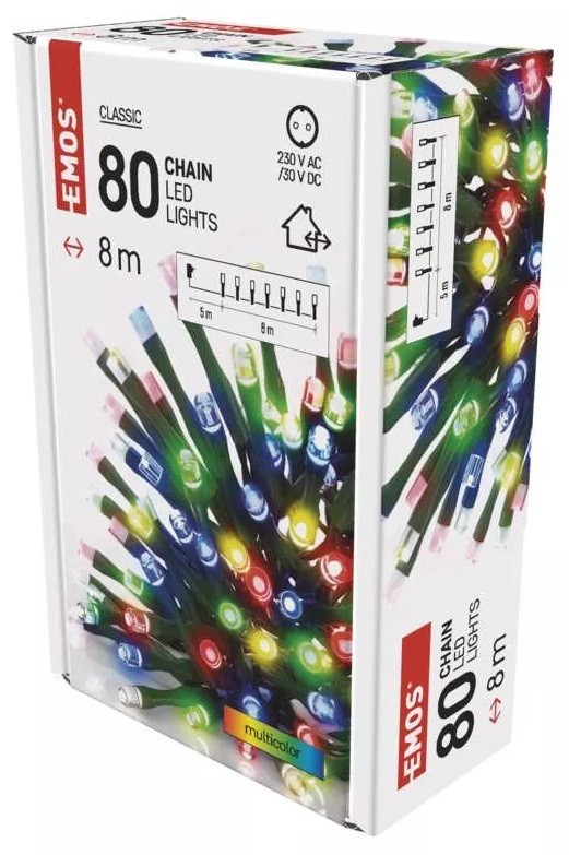 LED Лампички Emos - CLS Timer, 80 броя, 3.6W, 8 m | Ozone.bg