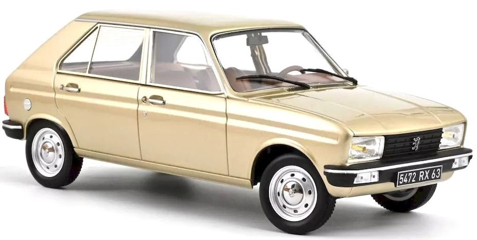 Колекционерски модел NOREV Съвременни: Автомобили - Peugeot 104 GR (1981) (Beige metallic ...