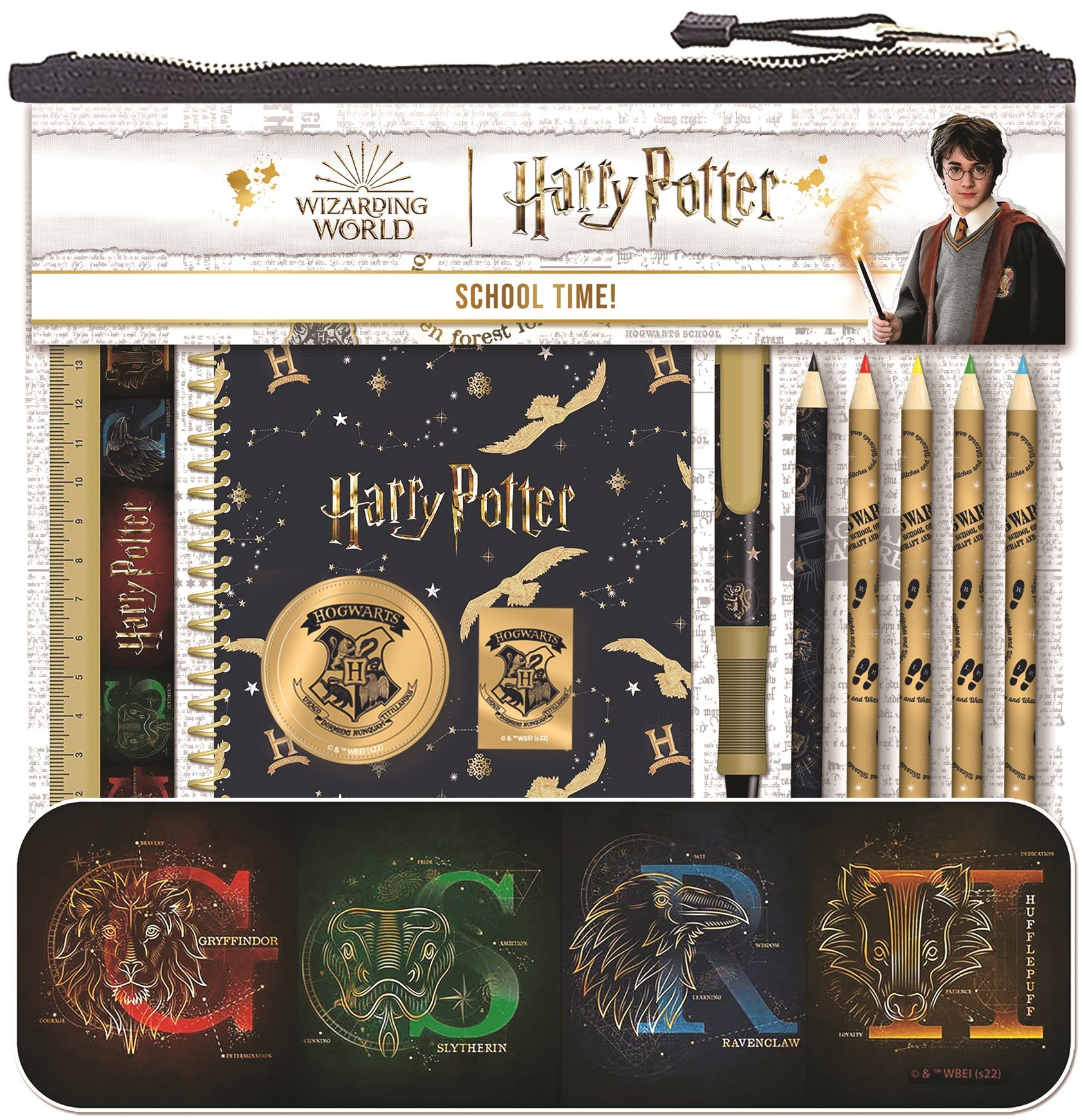 Комплект ученически пособия Jiri Models - Harry Potter, в несесер ...