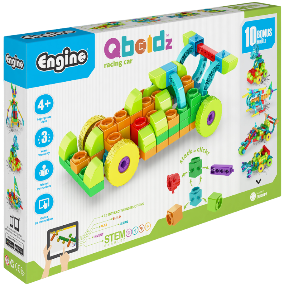 Конструктор 10 в 1 Engino Qboidz - Състезателна кола | Отлична цена ...