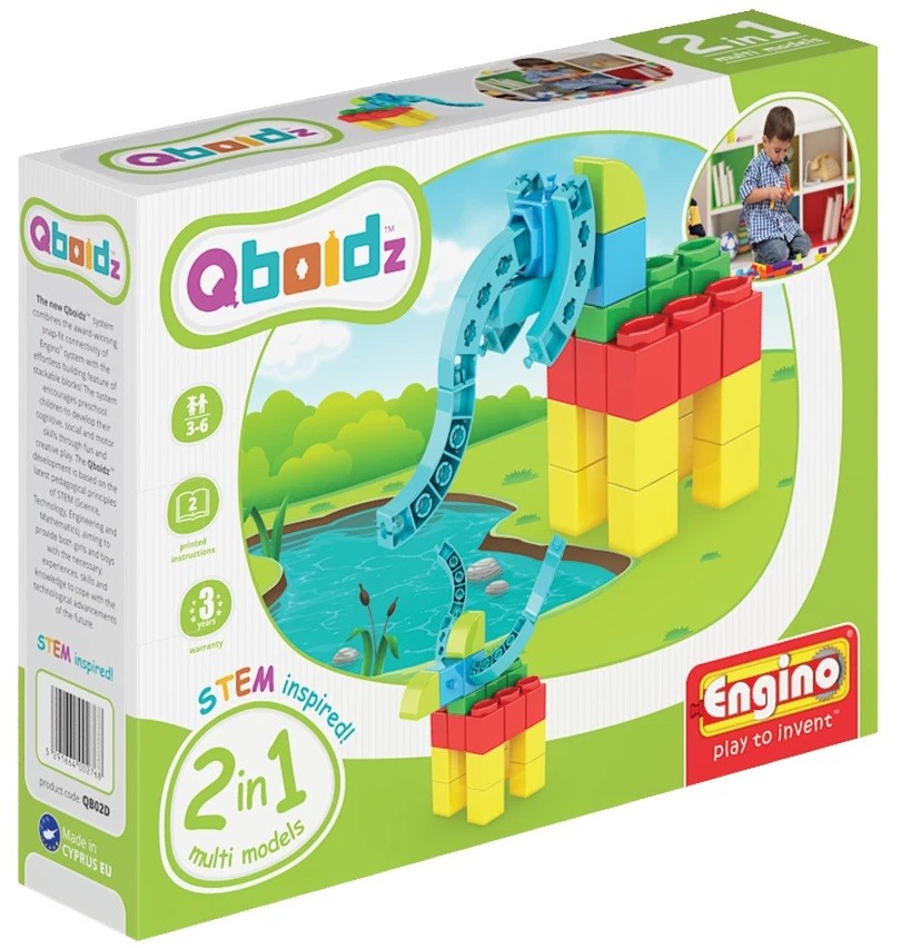 Конструктор 2в1 Engino Qboidz - Слон | Отлична цена | Ozone.bg