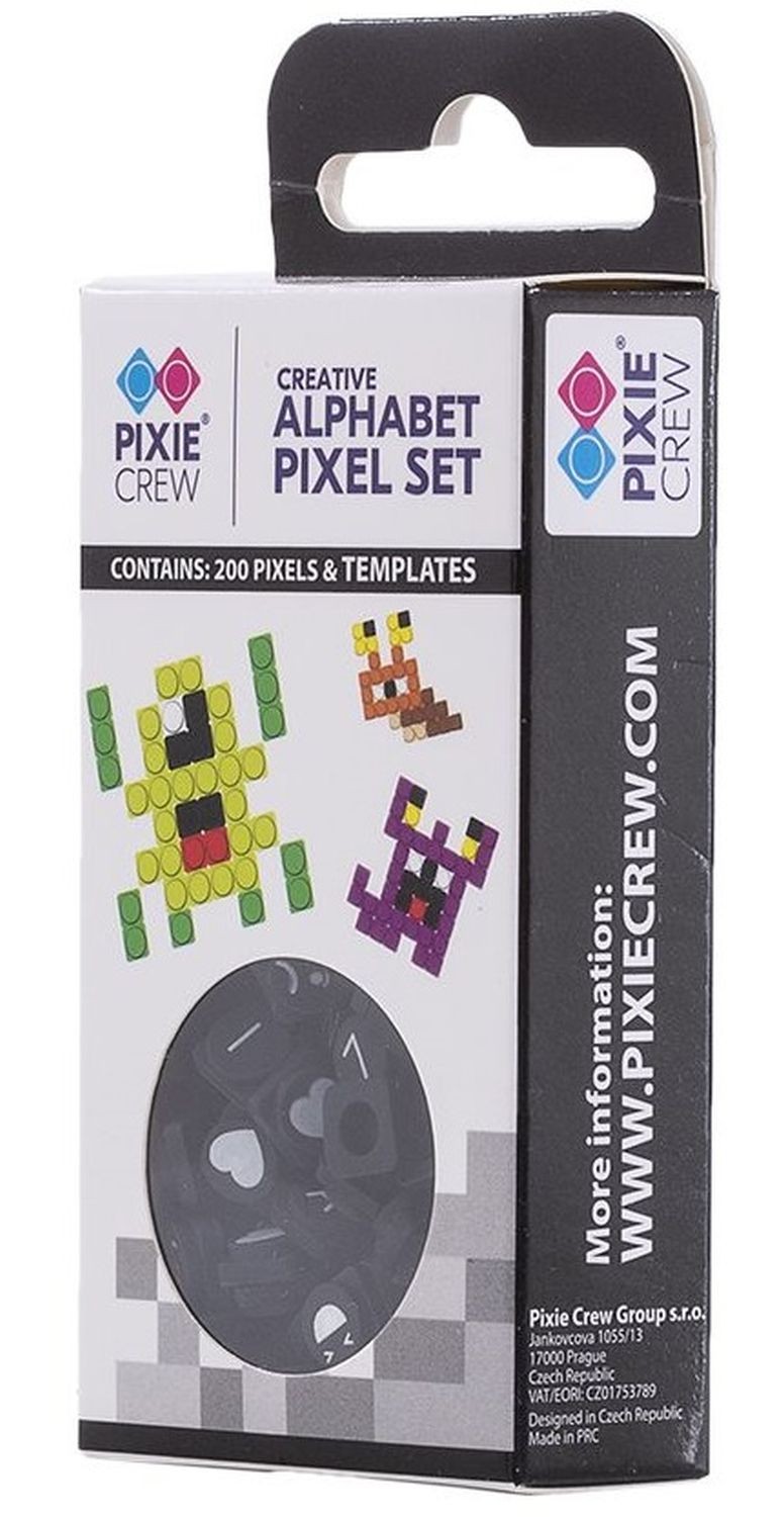 Силиконови пиксели Pixie Crew - Alphabet, 200 броя, черни | Ozone.bg
