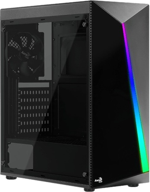 Кутия Aerocool - Split, mid tower, черна/прозрачна | Ozone.bg
