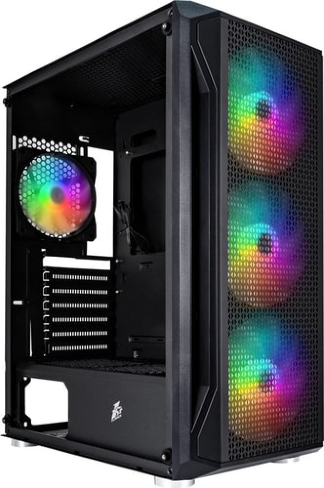 Кутия 1stPlayer - Firebase X5 RGB, mid tower, черна/прозрачна | Ozone.bg