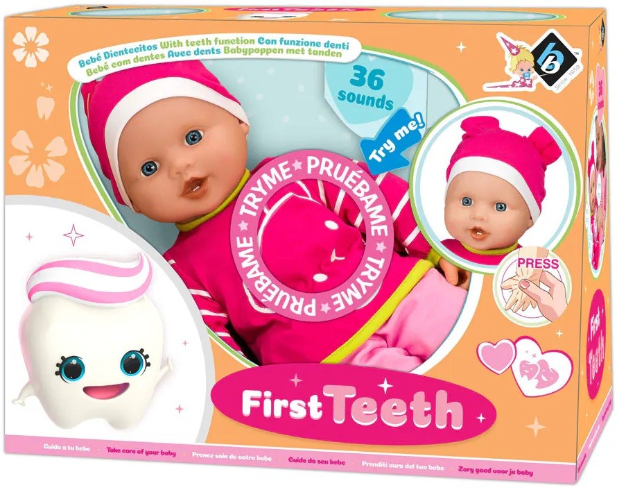 Кукла-бебе Loko Toys - Първо зъбче, 46 cm | Отлична цена | Ozone.bg