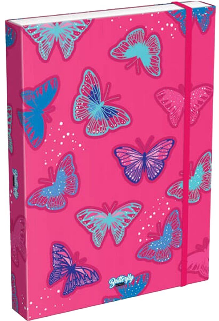Кутия с ластик Lizzy Card Pink Butterfly - 33 x 24 x 5 cm | Ozone.bg