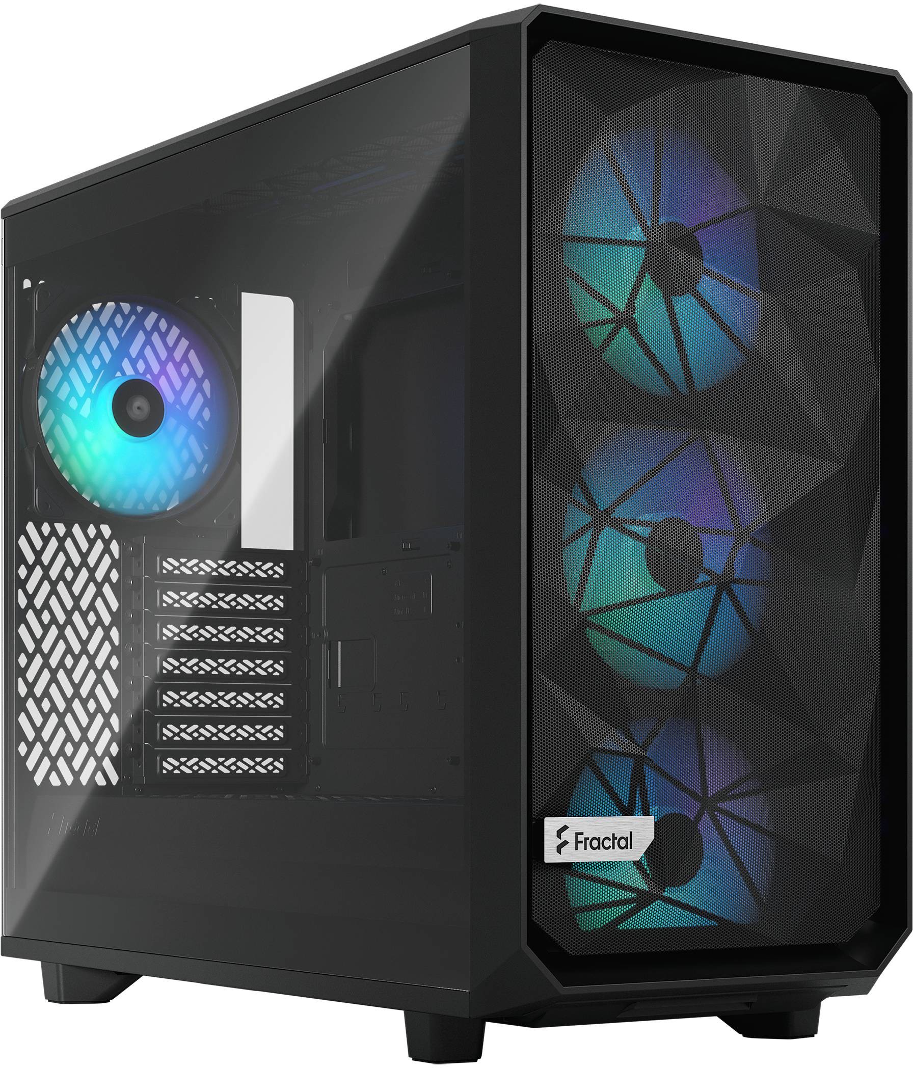 Кутия Fractal Design - Meshify 2 Lite RGB, mid tower, черна/прозрачна ...