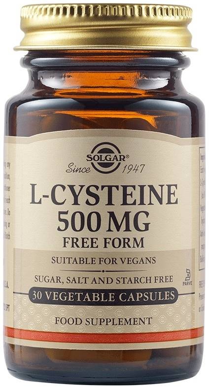 L-Cysteine, 500 mg, 30 растителни капсули, Solgar | Ozone.bg