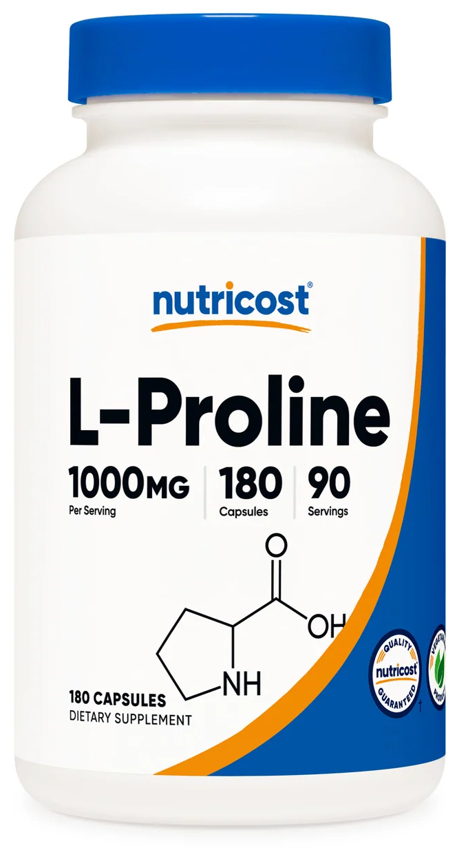 L-Proline, 180 капсули, Nutricost | Ozone.bg