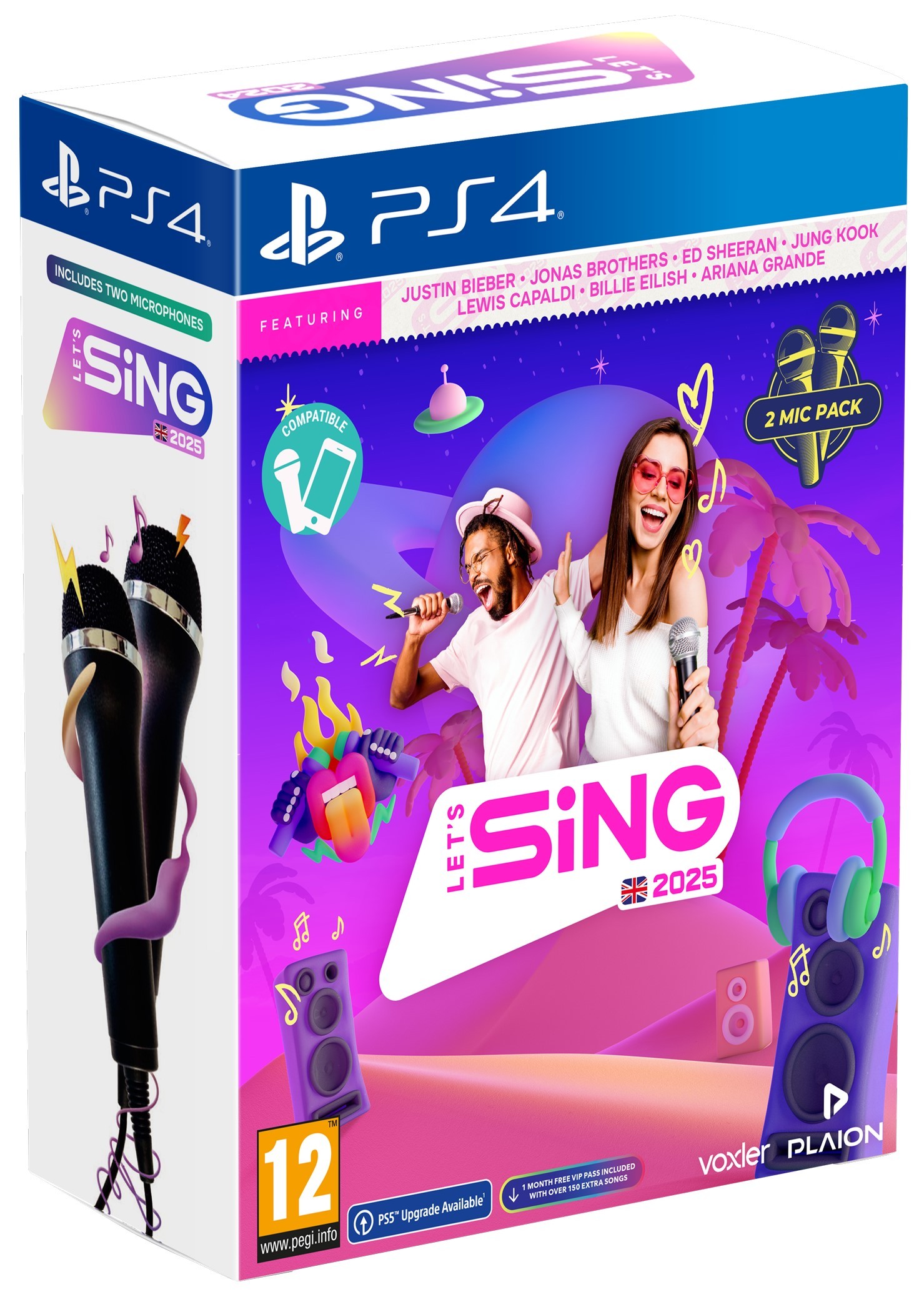Let's Sing 2025 + 2 Microphones Bundle (PS4) | Ozone.bg