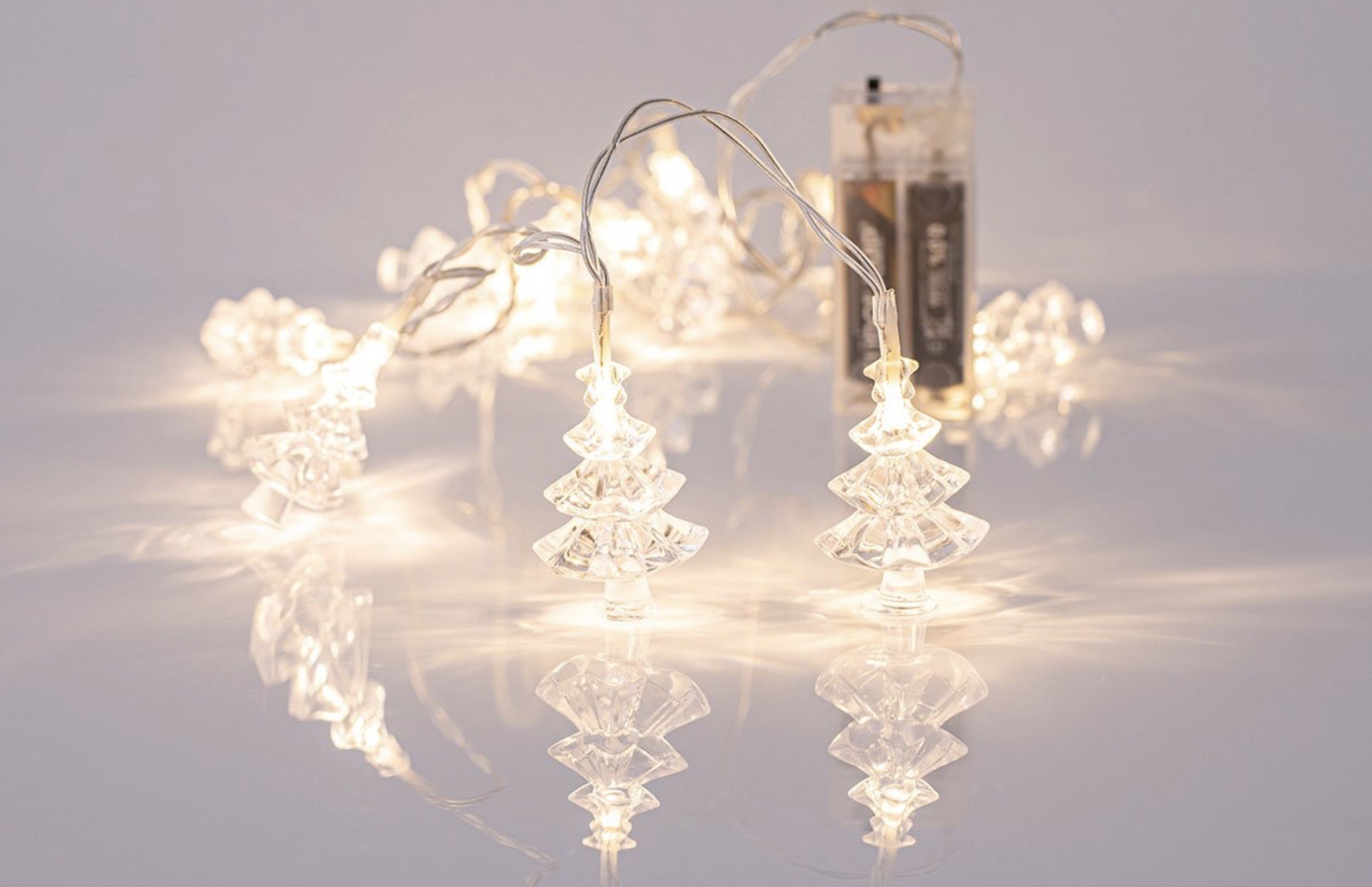 LED Лампички Eurolamp - Acrylic Trees, IP20, 0.6 W, 1.40 m, 2 х АА ...