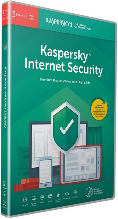 Лиценз Kaspersky Labs - Kaspersky Internet Security, 3 устройства, 1 г ...
