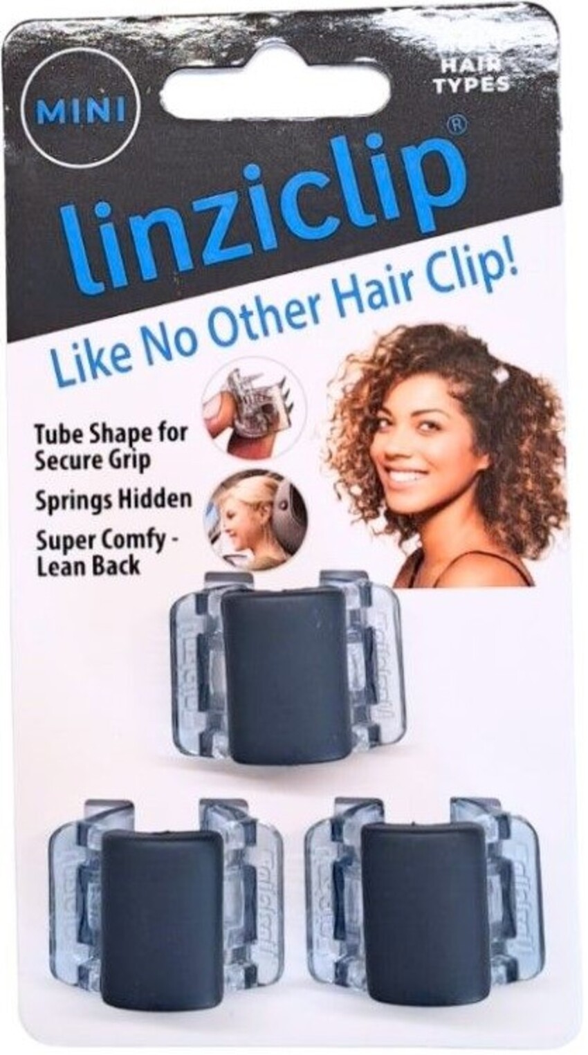 LinziClip Mini Щипка за коса, индиго, 3 броя | Ozone.bg