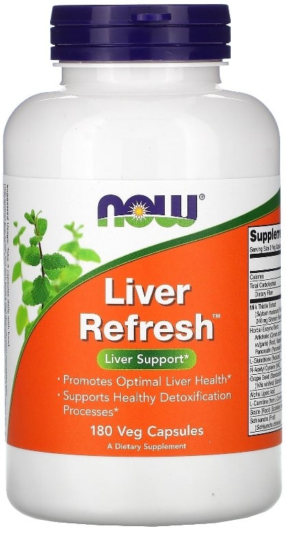 Liver Refresh, 180 капсули, Now | Ozone.bg