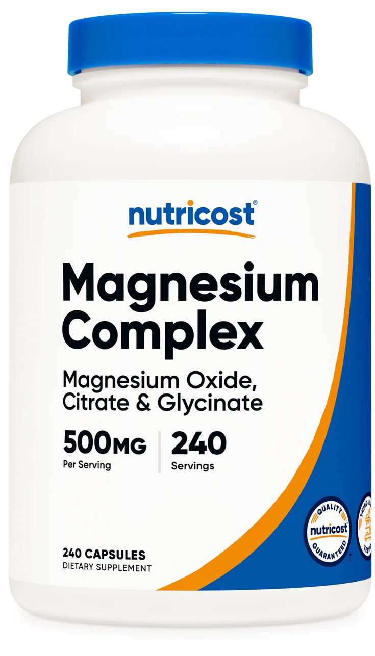 Magnesium Complex, 500 mg, 240 капсули, Nutricost | Ozone.bg