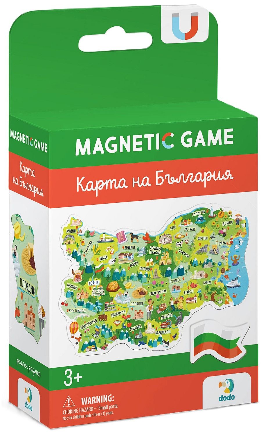 Магнитна игра пъзел Dodo - Карта на България | Ozone.bg