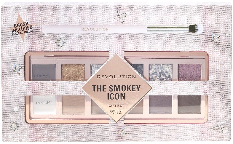 Makeup Revolution Подаръчен комплект The Smokey Icon Palette, 2 части ...