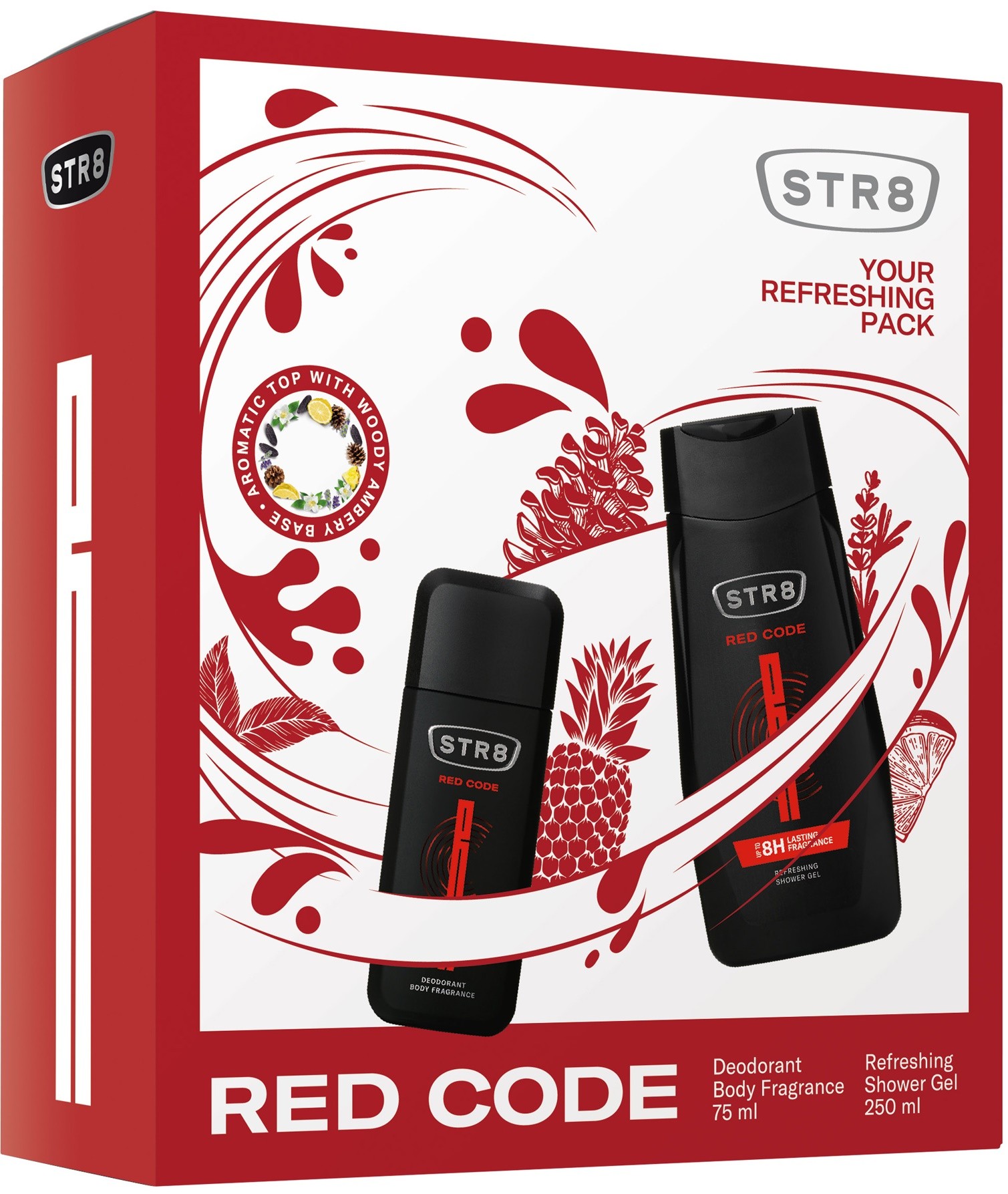 STR8 Red Code Комплект - Натурален спрей и душ гел, 75 + 250 ml | Ozone.bg