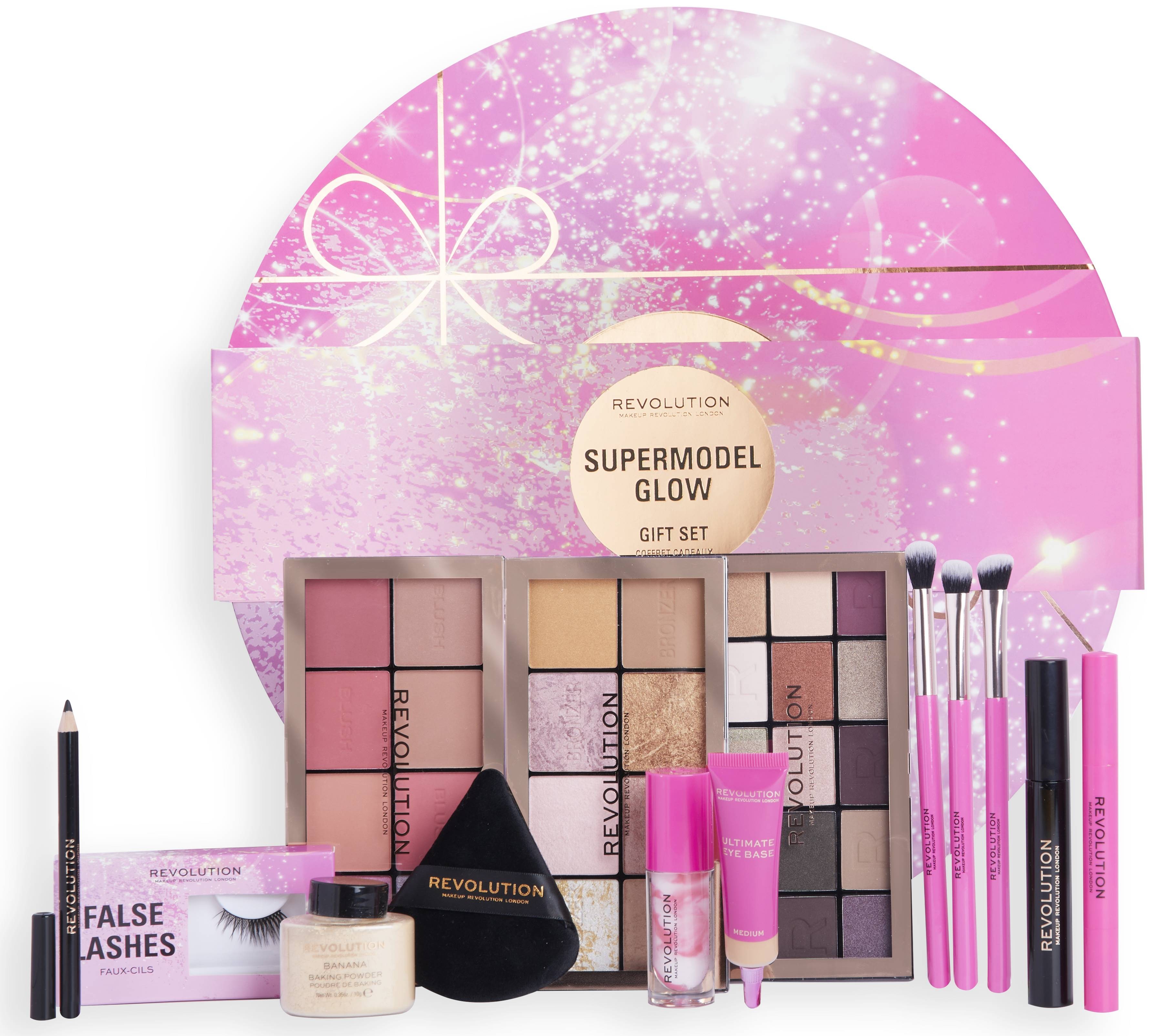 Makeup Revolution Подаръчен комплект Super Model Glow, 14 части | Ozone.bg