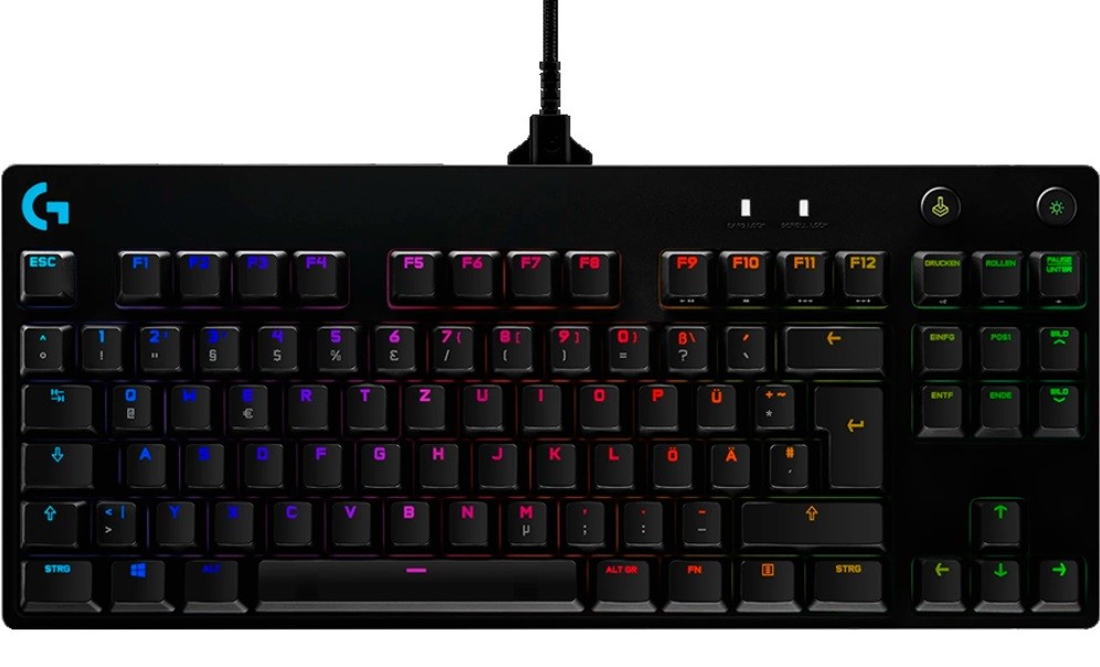 Механична клавиатура Logitech - G PRO KB Clicky, GX Blue, RGB, черна ...