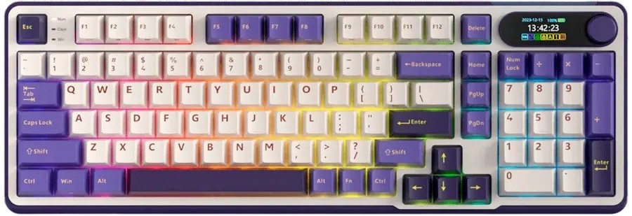 Механична клавиатура Royal Kludge – RK-S98, безжична, Chartreuse, RGB ...