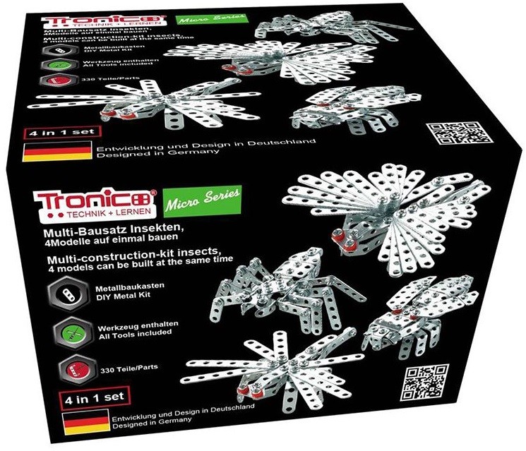 Метален конструктор 4 в 1 Tronico - Насекоми | Отлична цена | Ozone.bg