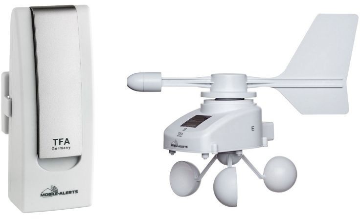 Метеостанция TFA - WEATHER HUB, стартов пакет с ветромер, бяла | Ozone.bg