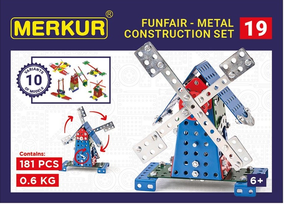 Метален конструктор 10 в 1 Merkur - Мелница, 181 части | Отлична цена ...