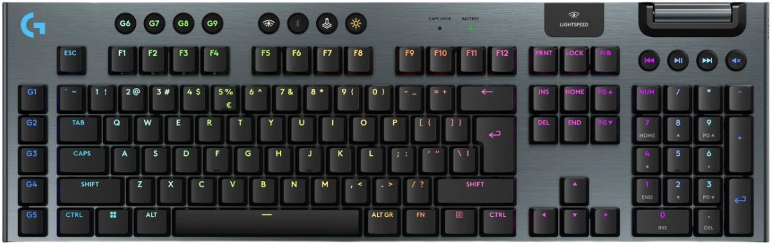 Механична клавиатура Logitech - G915 X Lightspeed Low-Profile, безжична ...