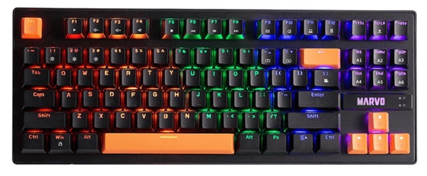 Механична клавиатура Marvo - KG901C TKL, Jixian Blue, черна | Ozone.bg