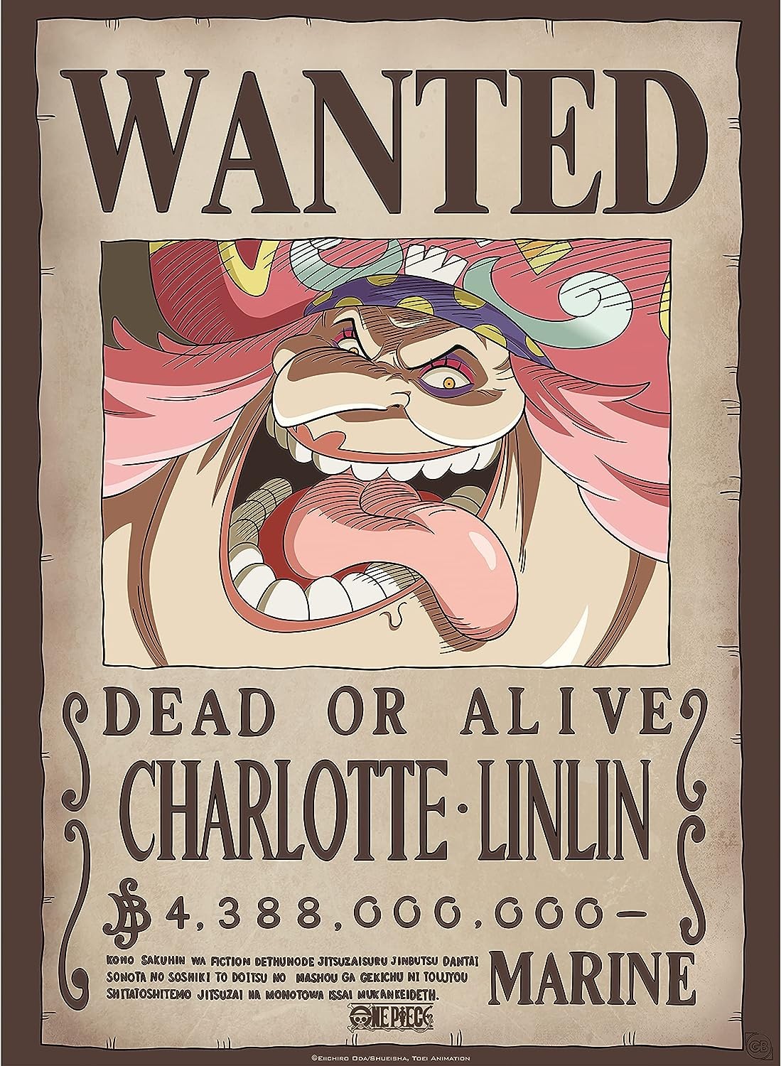 Мини плакат GB eye Animation: One Piece - Big Mom Wanted Poster (Series ...