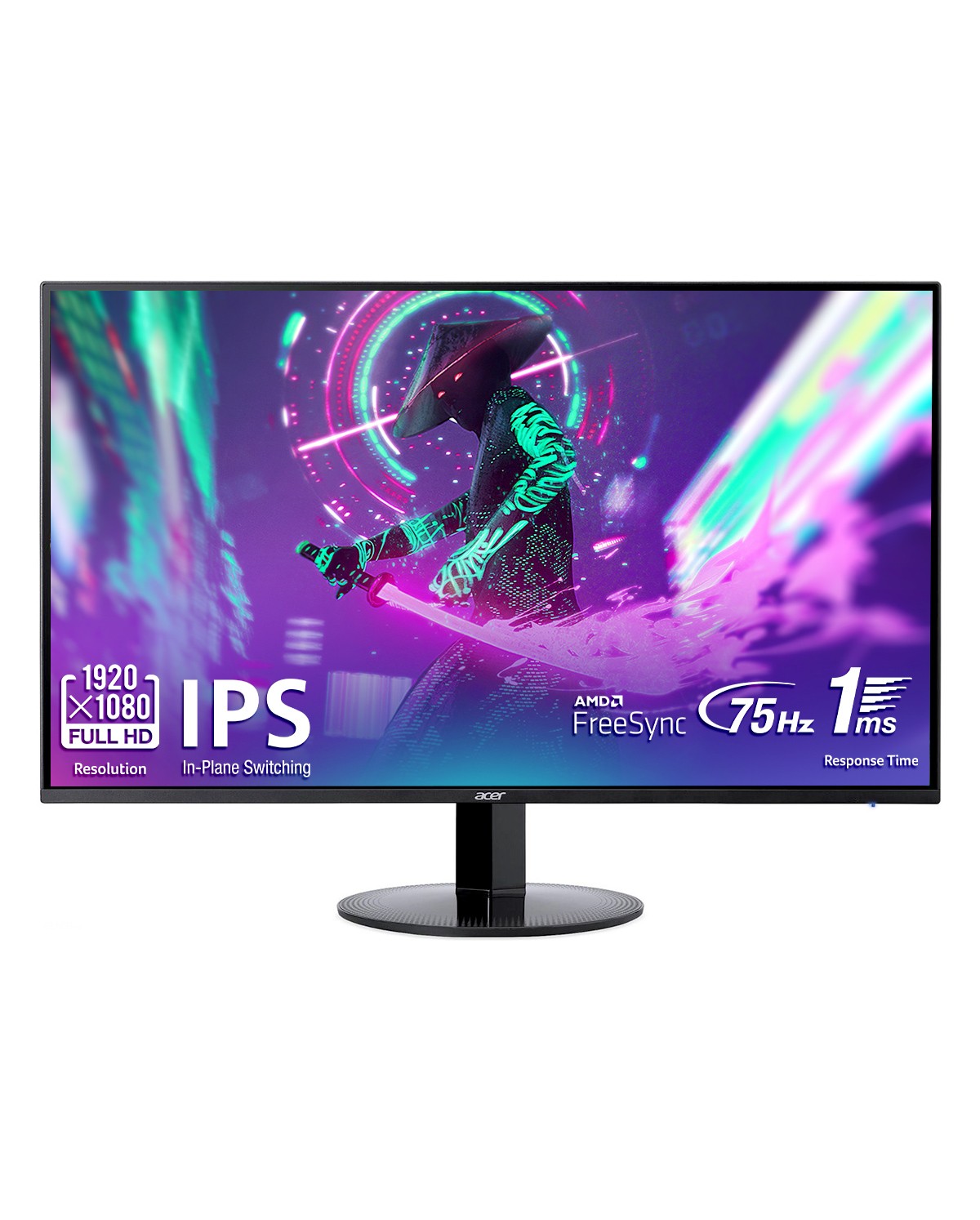 Монитор Acer - SB241Ybi, 24'', FHD, IPS, Anti-Glare, черен | Ozone.bg