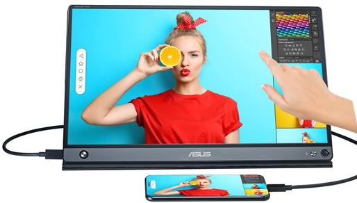 Монитор ASUS - ZenScreen Touch MB16AMT, 15.6", IPS, сив ТОП цена | Ozone.bg