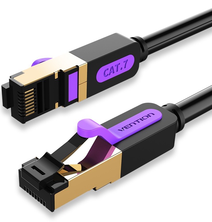 Мрежов кабел Vention - ICDBD, RJ45/RJ45, 0.5m, черен | Ozone.bg