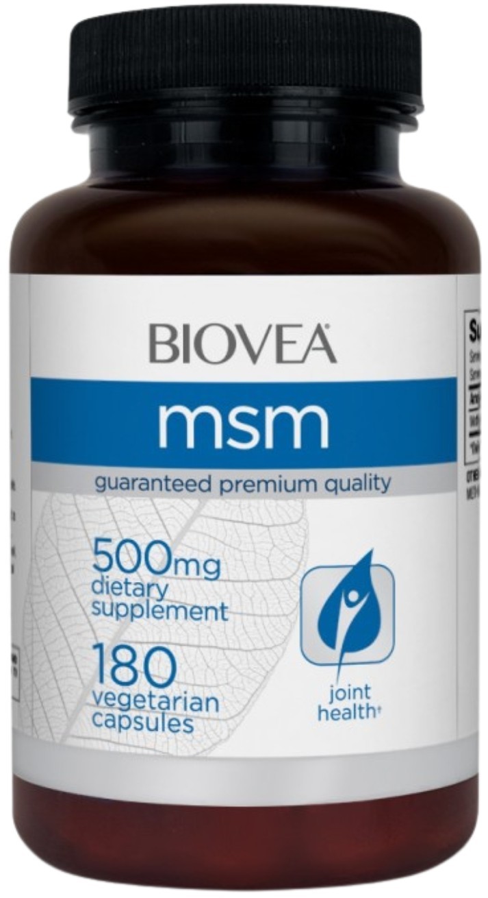MSM, 500 mg, 180 капсули, Biovea | Ozone.bg