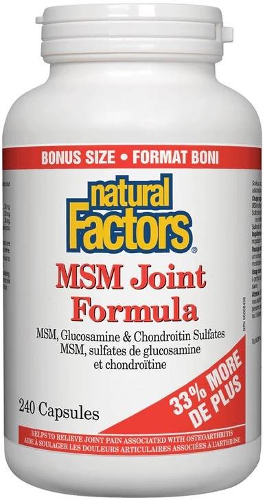 MSM Joint Formula, 240 капсули, Natural Factors | Ozone.bg