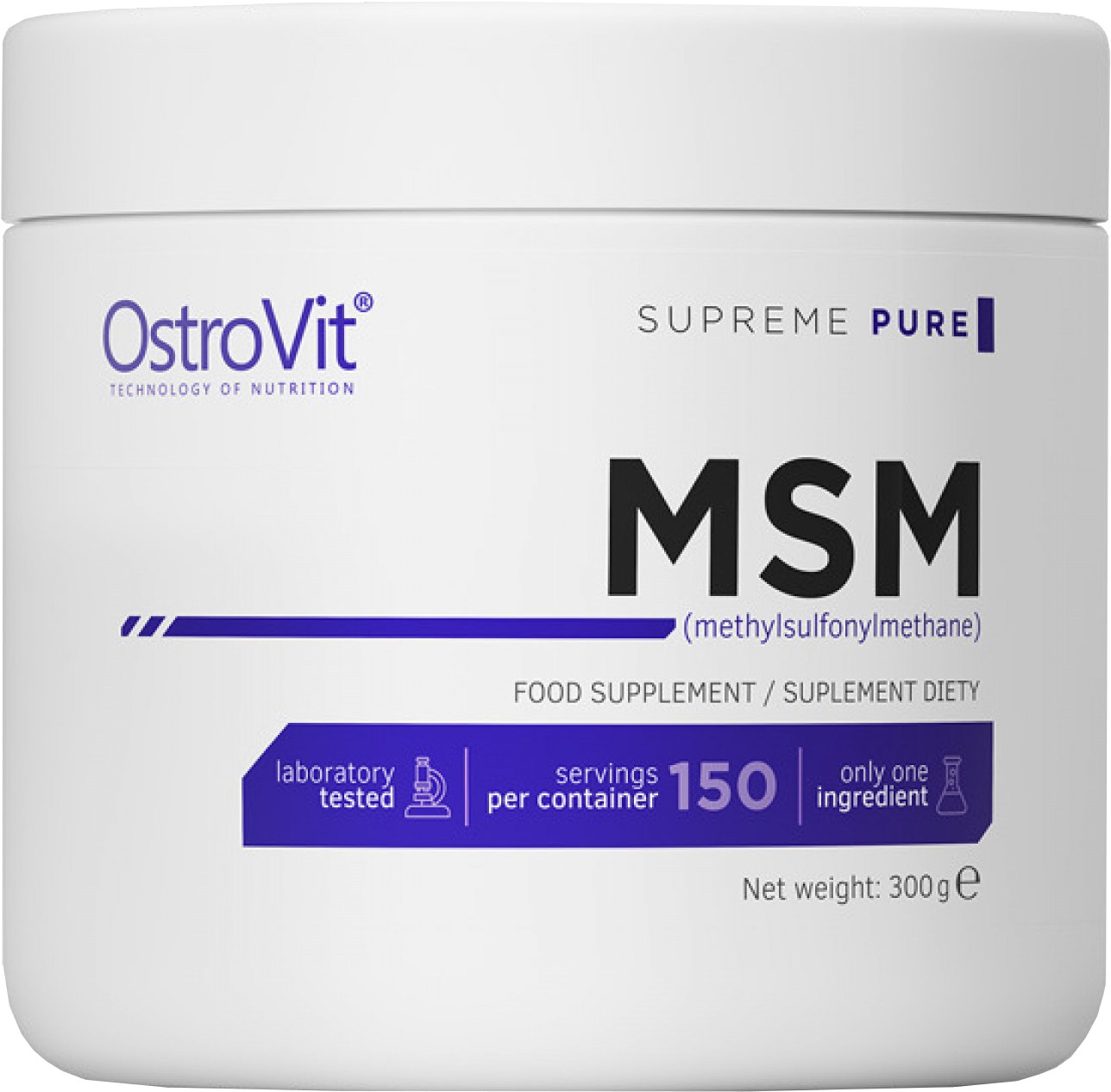 MSM Powder, 300 g, OstroVit | Ozone.bg