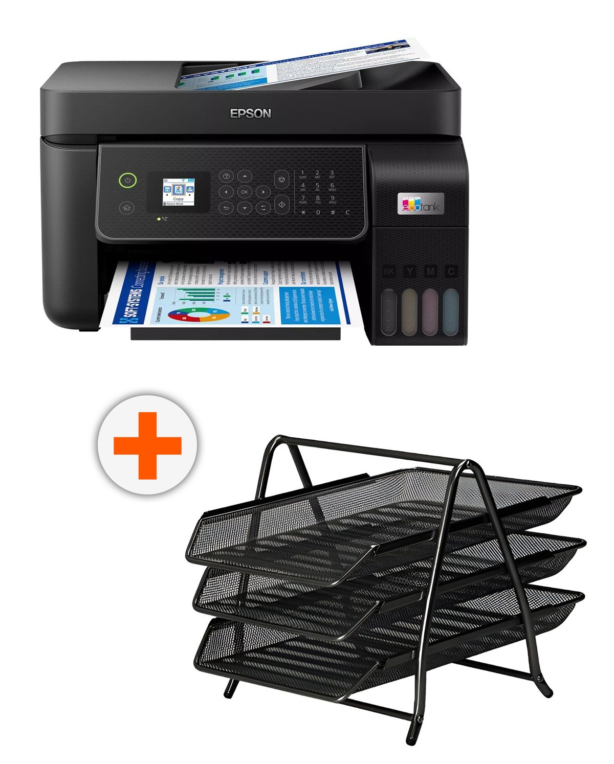Мултифункционално устройство Epson - EcoTank L5310 Wi-Fi + Хоризонтална поставка | Ozone.bg
