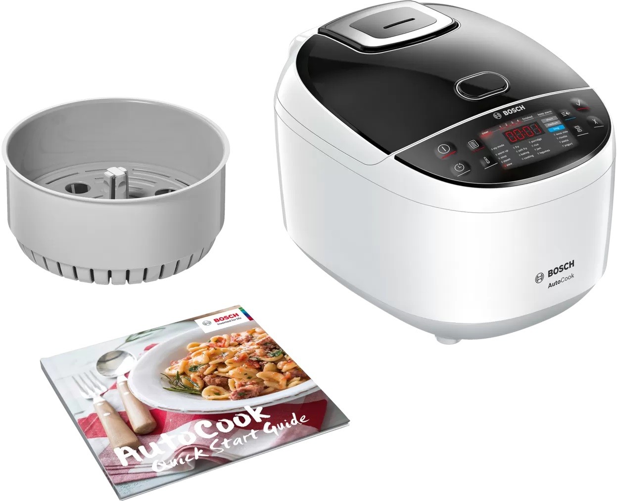 Мултикукър Bosch - AutoCook MUC11W12, 900W, 48 програми, бял | Ozone.bg