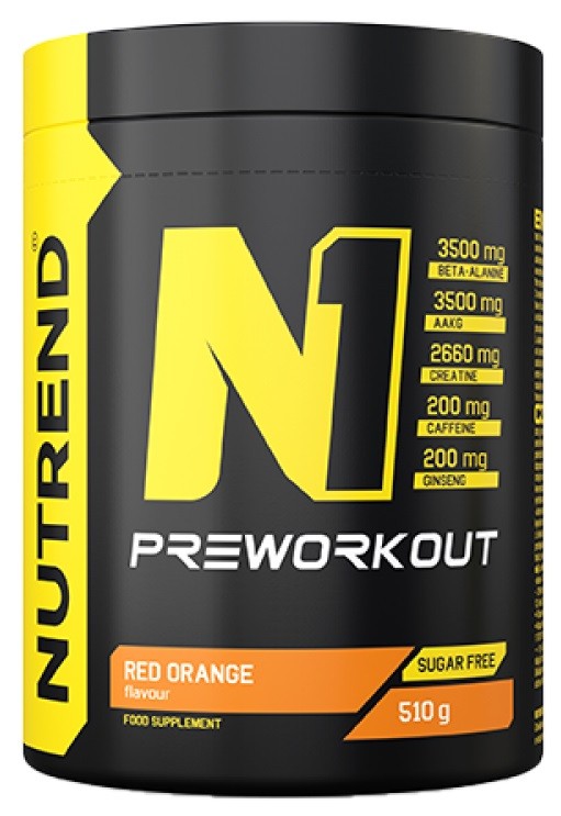 N1 Pre-Workout, червен портокал, 510 g, Nutrend | Ozone.bg