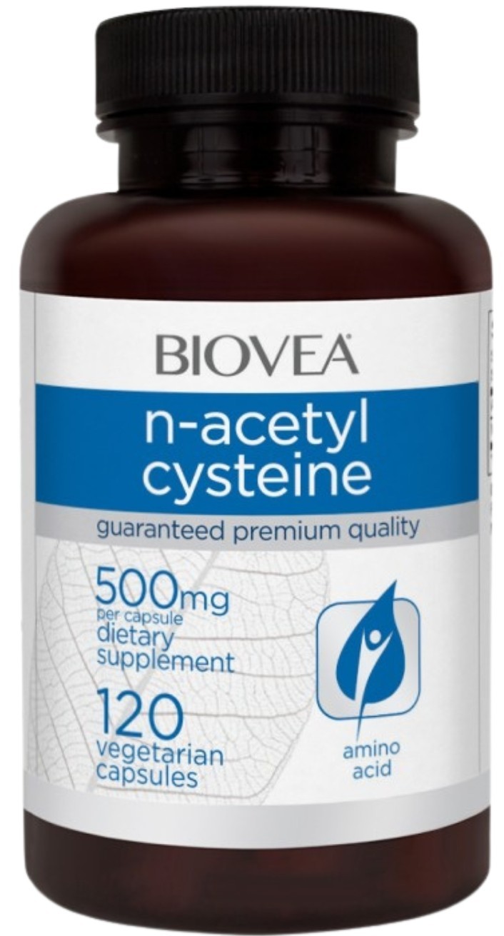 N-Acetyl Cysteine, 500 mg, 120 капсули, Biovea | Ozone.bg