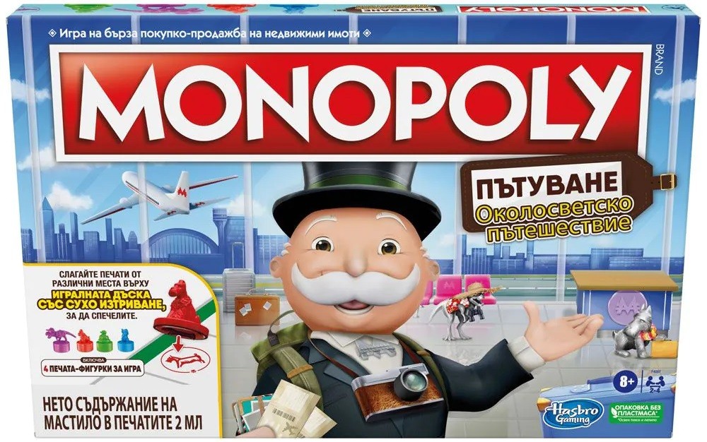 Настолна игра Monopoly - Околосветско пътешествие - детска | Ozone.bg