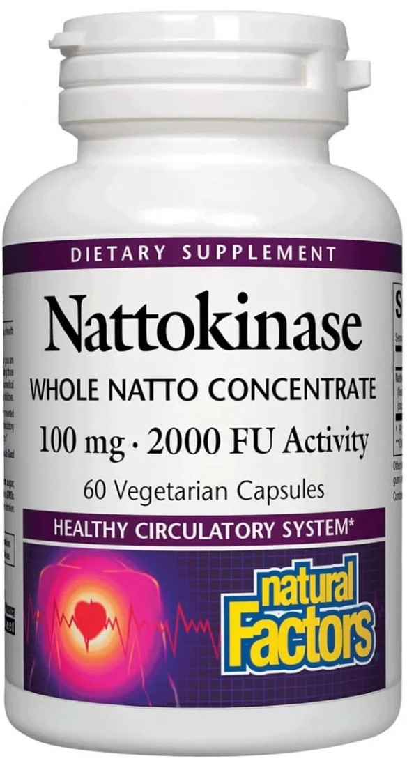 Nattokinase, 100 mg, 60 капсули, Natural Factors | Ozone.bg