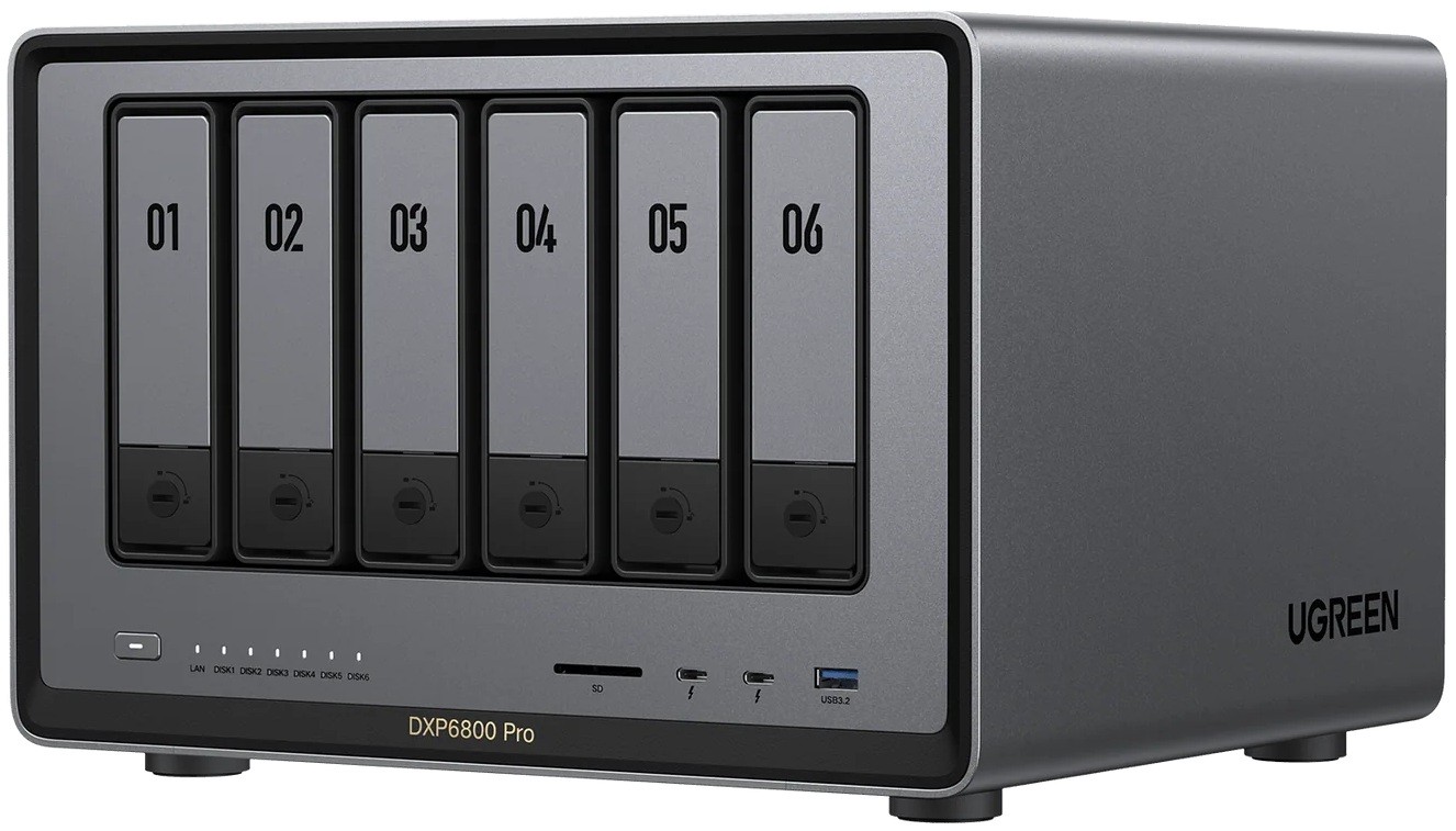 NAS устройство Ugreen - DXP6800 Pro, сиво | Ozone.bg
