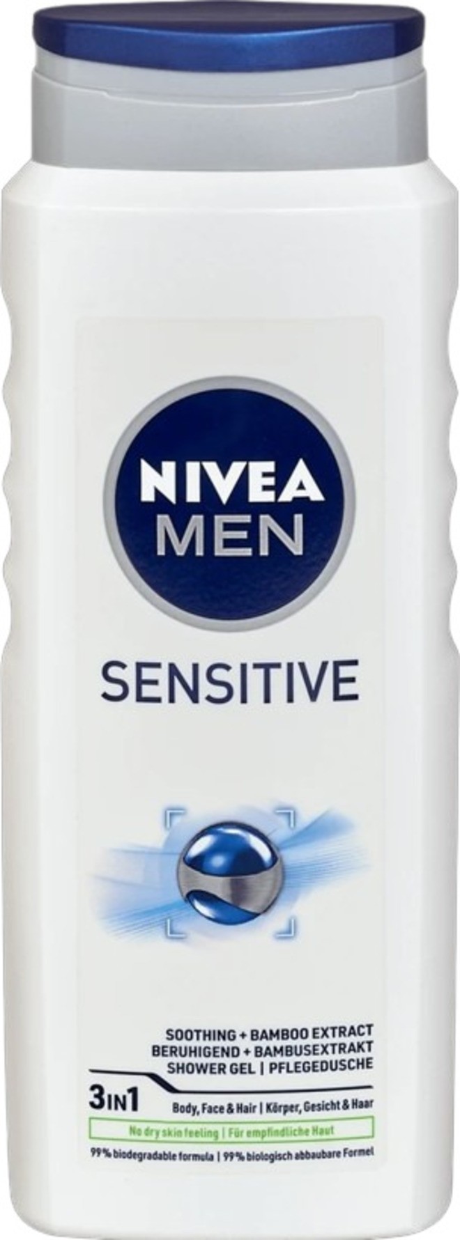 Nivea Men Душ гел за коса и тяло Sensitive, 500 ml | Ozone.bg
