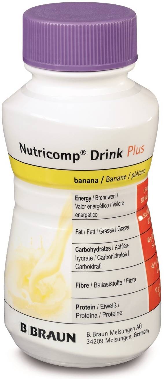 Nutricomp Drink Ентерална храна за пиене, банан, 4 x 200 ml, B. Braun ...