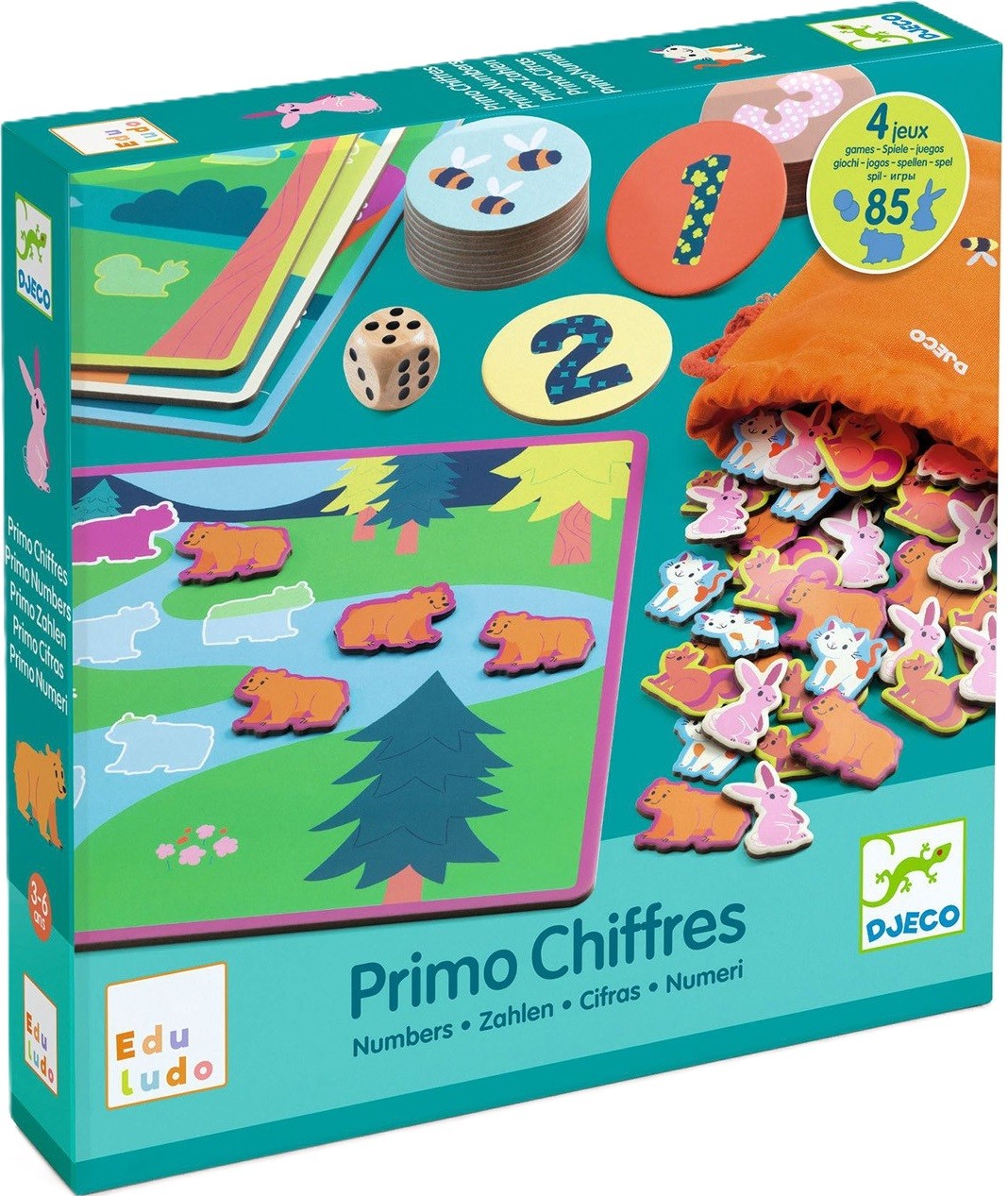 Образователна игра Djeco - Научи, разпознай и играй с числа | Отлична цена | Ozone.bg